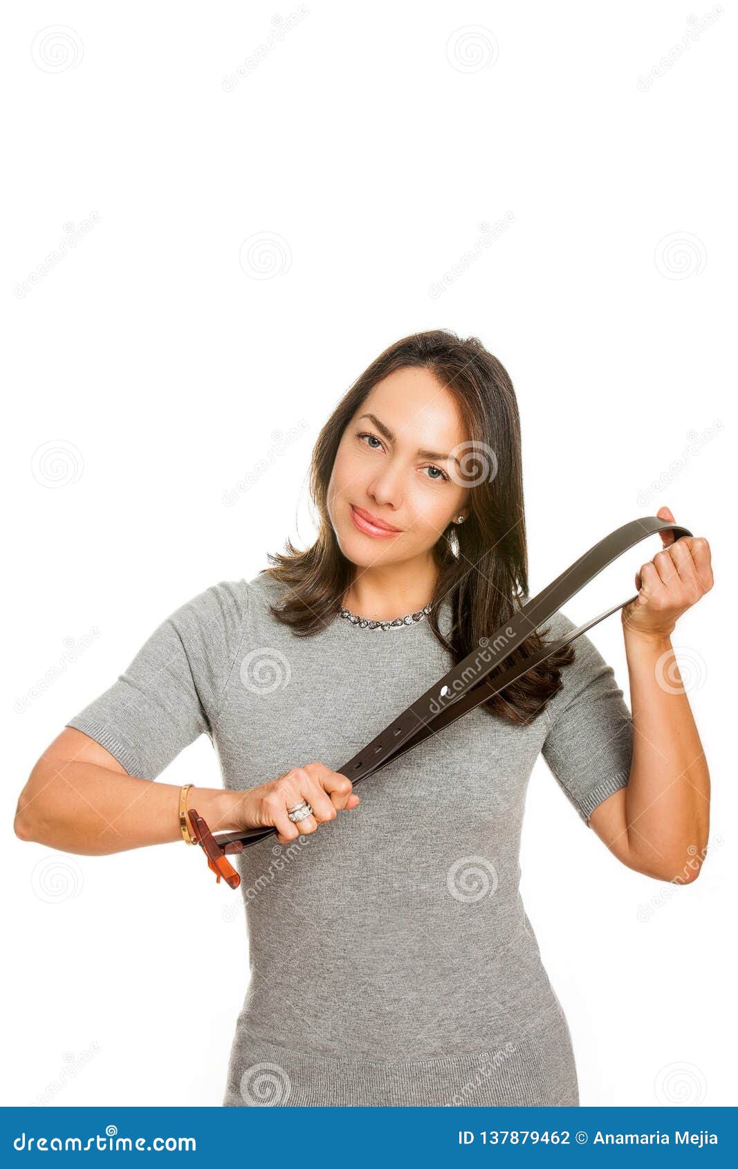 Angry Mother with Belt on Her Hands Stock Photo - Image of hostility ...