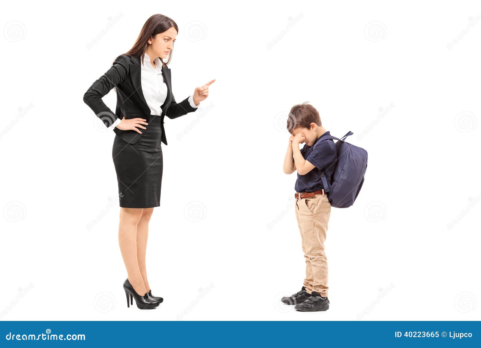 Angry Mother Disciplining Her Son Stock Image - Image of female ...