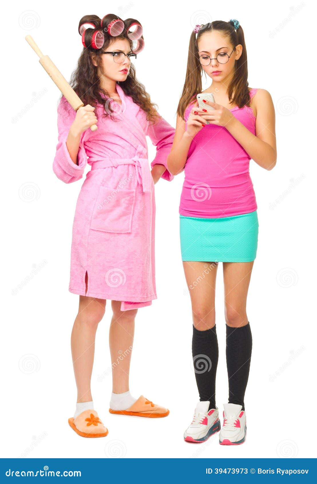 Angry Mother with Her Daughter Stock Image - Image of domestic, anger ...