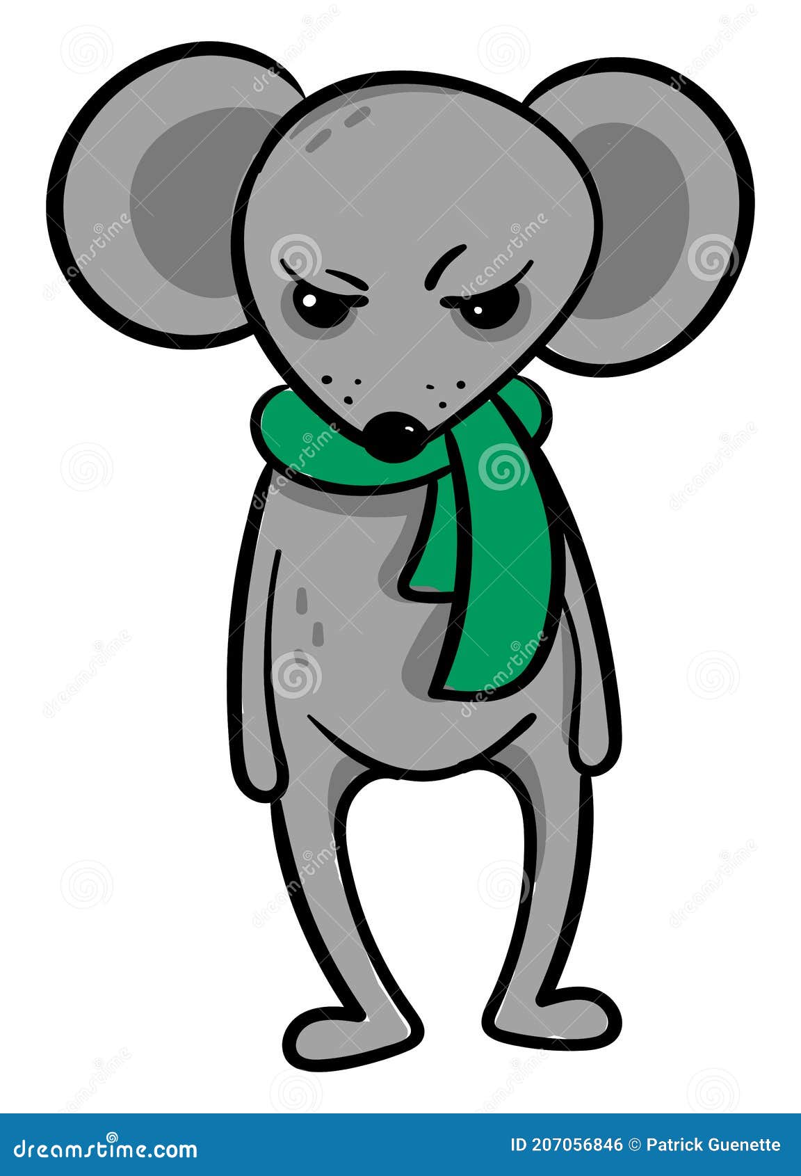 Angry Mouse Face Emoji Flat Icon Vector Illustration | CartoonDealer ...