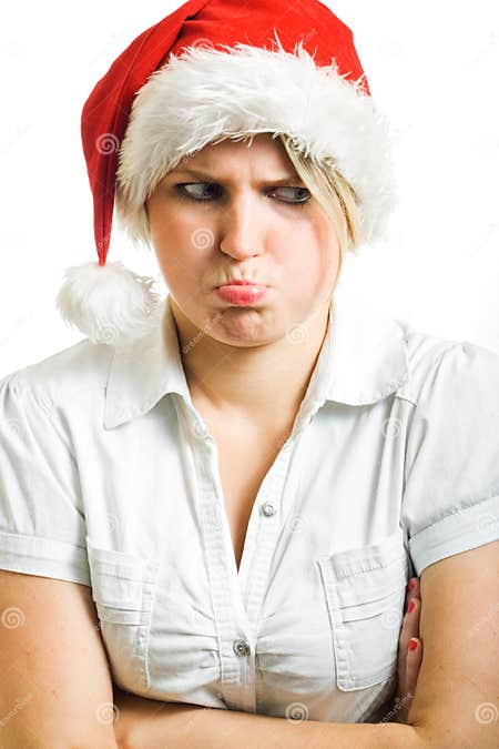 Angry Mrs. Claus stock photo. Image of blowing, displeased - 6757378