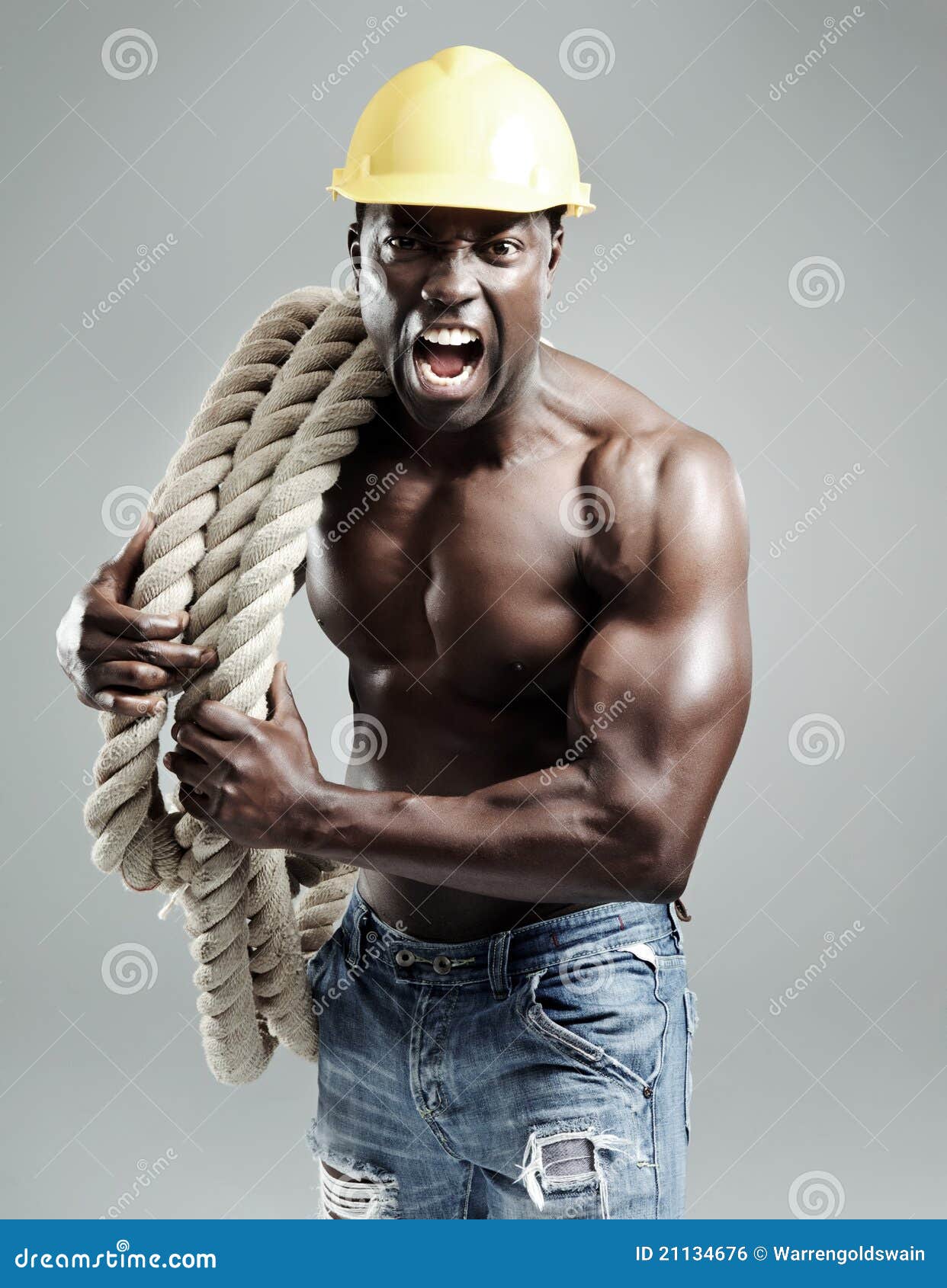 Angry muscular man stock photo. Image of muscular, buff - 21134676