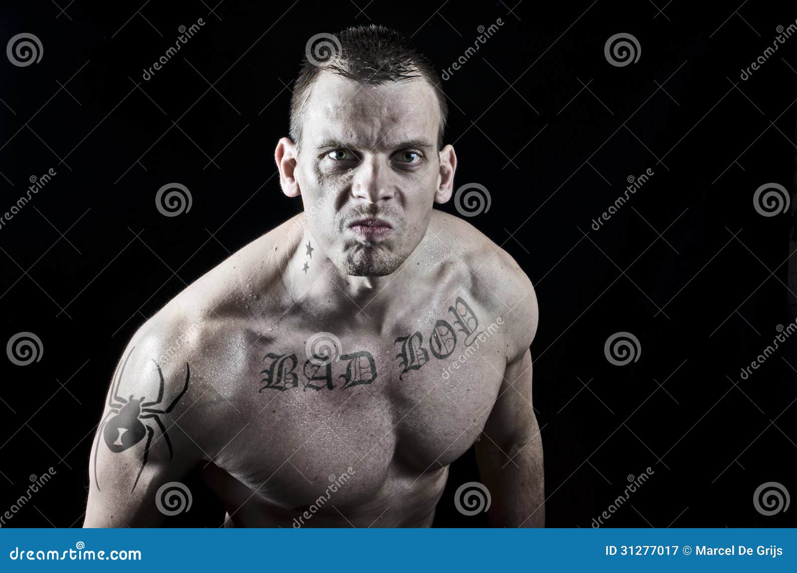 Angry muscular man stock image. Image of looking, anger - 31277017