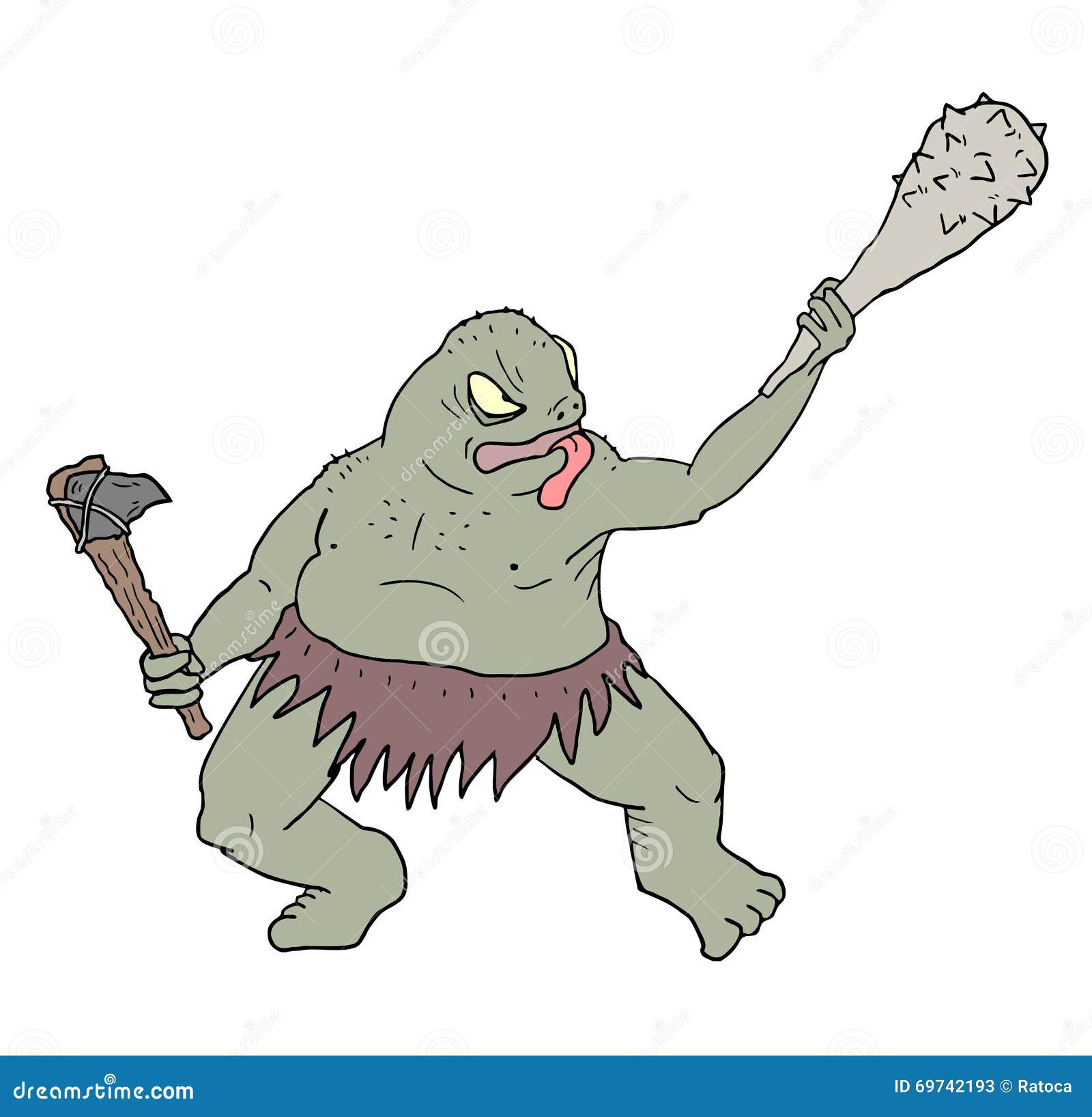 Angry mutant stock vector. Illustration of rebel, expressive - 69742193