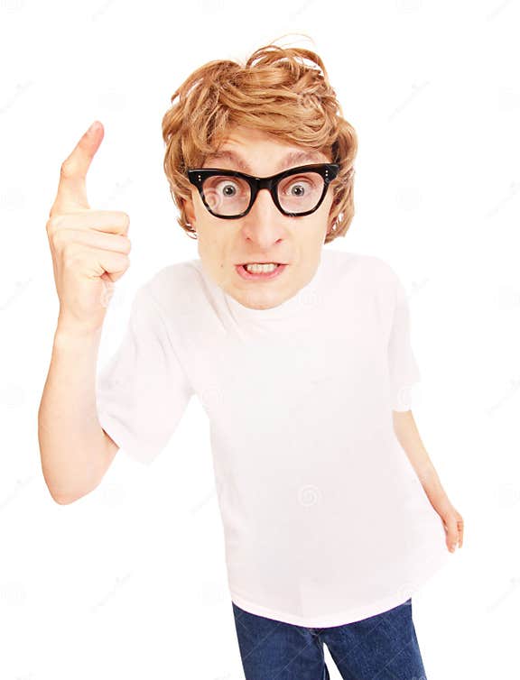 Angry nerd stock image. Image of scold, joke, hilarious - 11069067