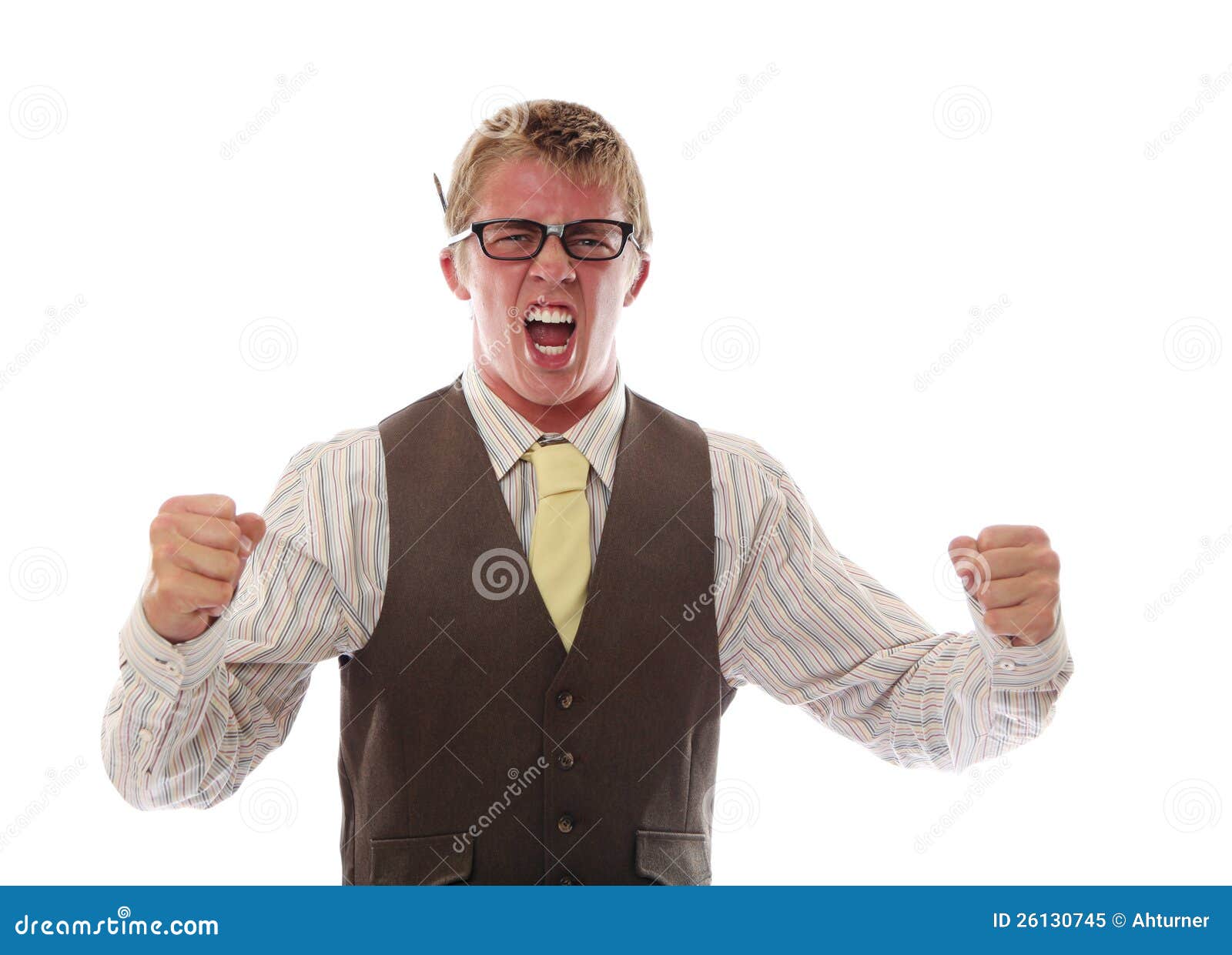 Angry nerd stock image. Image of surprised, teen, excited - 26130745