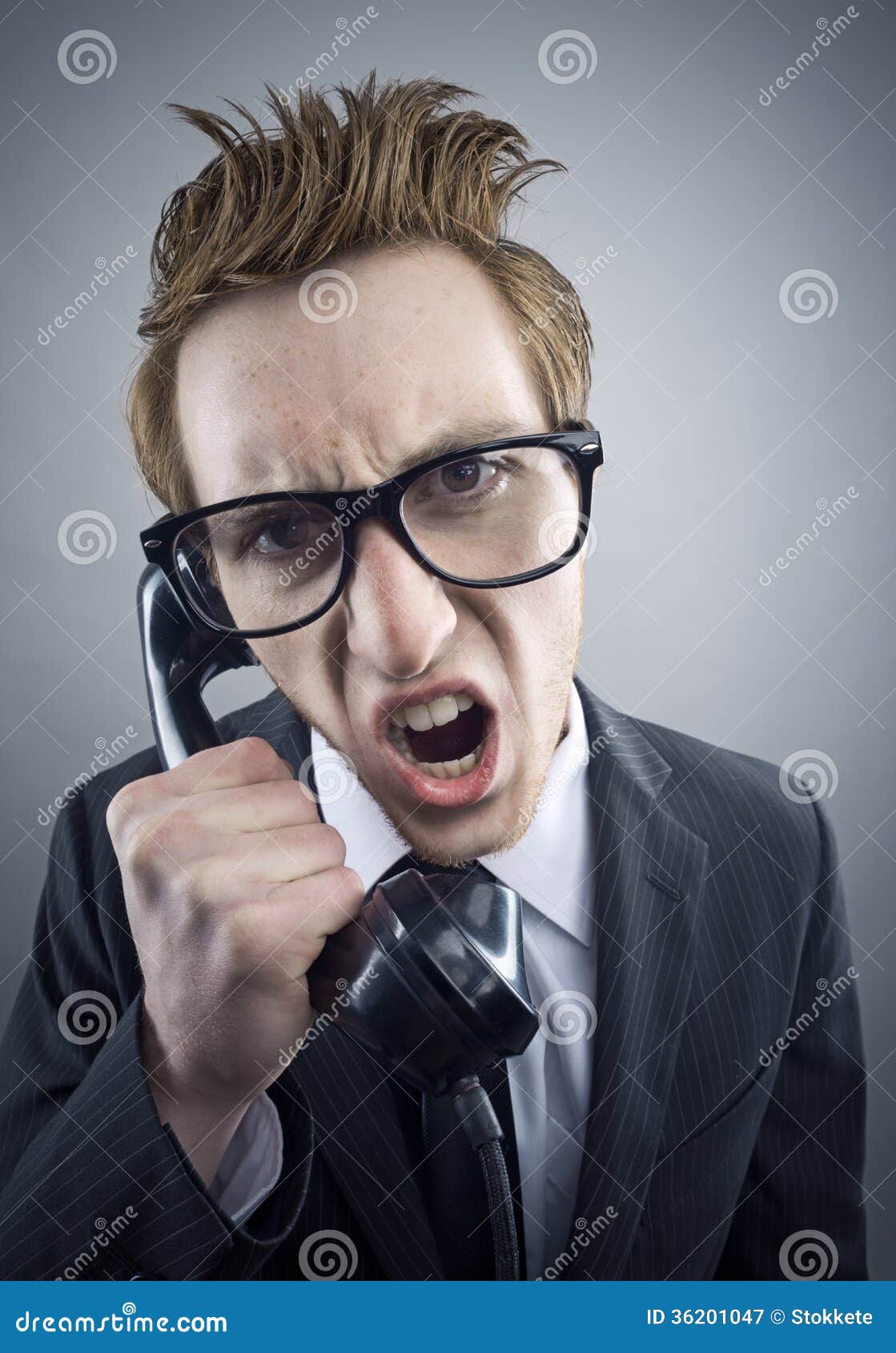 Angry nerd businessman stock image. Image of aggressive - 36201047