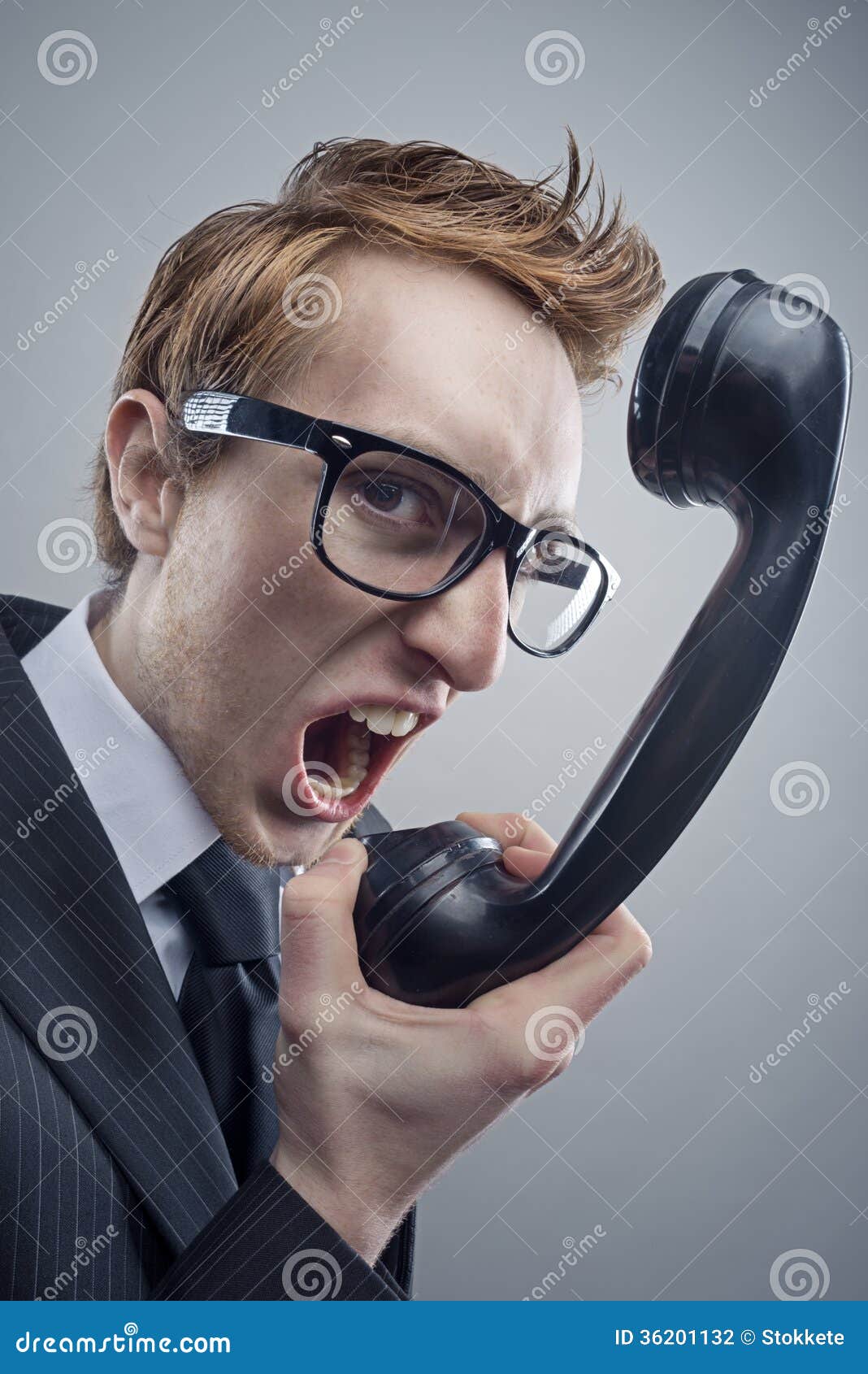 Angry nerd businessman stock photo. Image of manager - 36201132