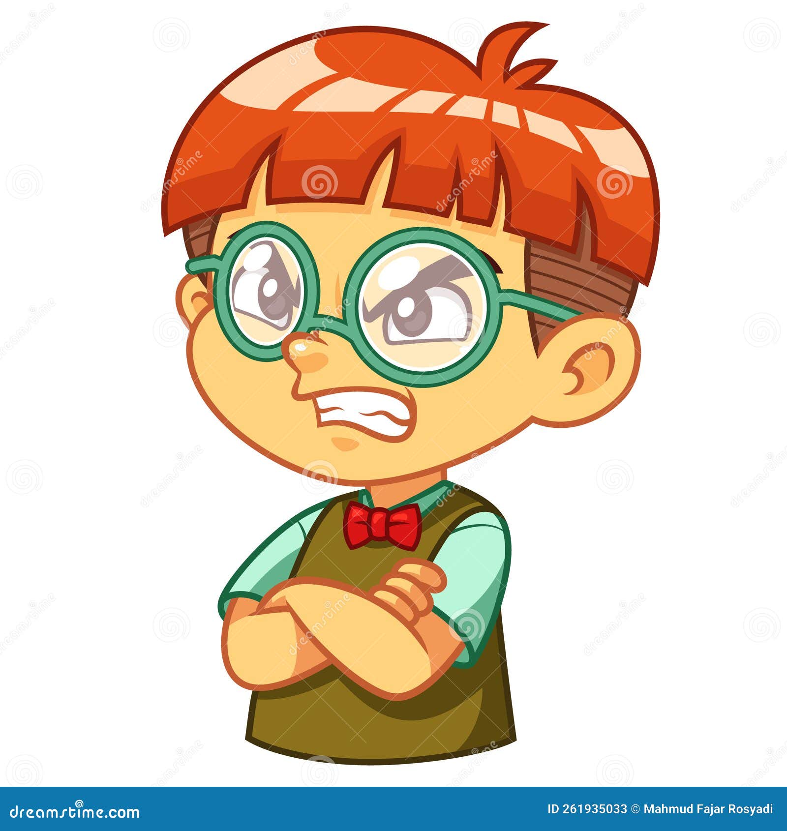 Angry Nerd Expression stock illustration. Illustration of frown - 261935033