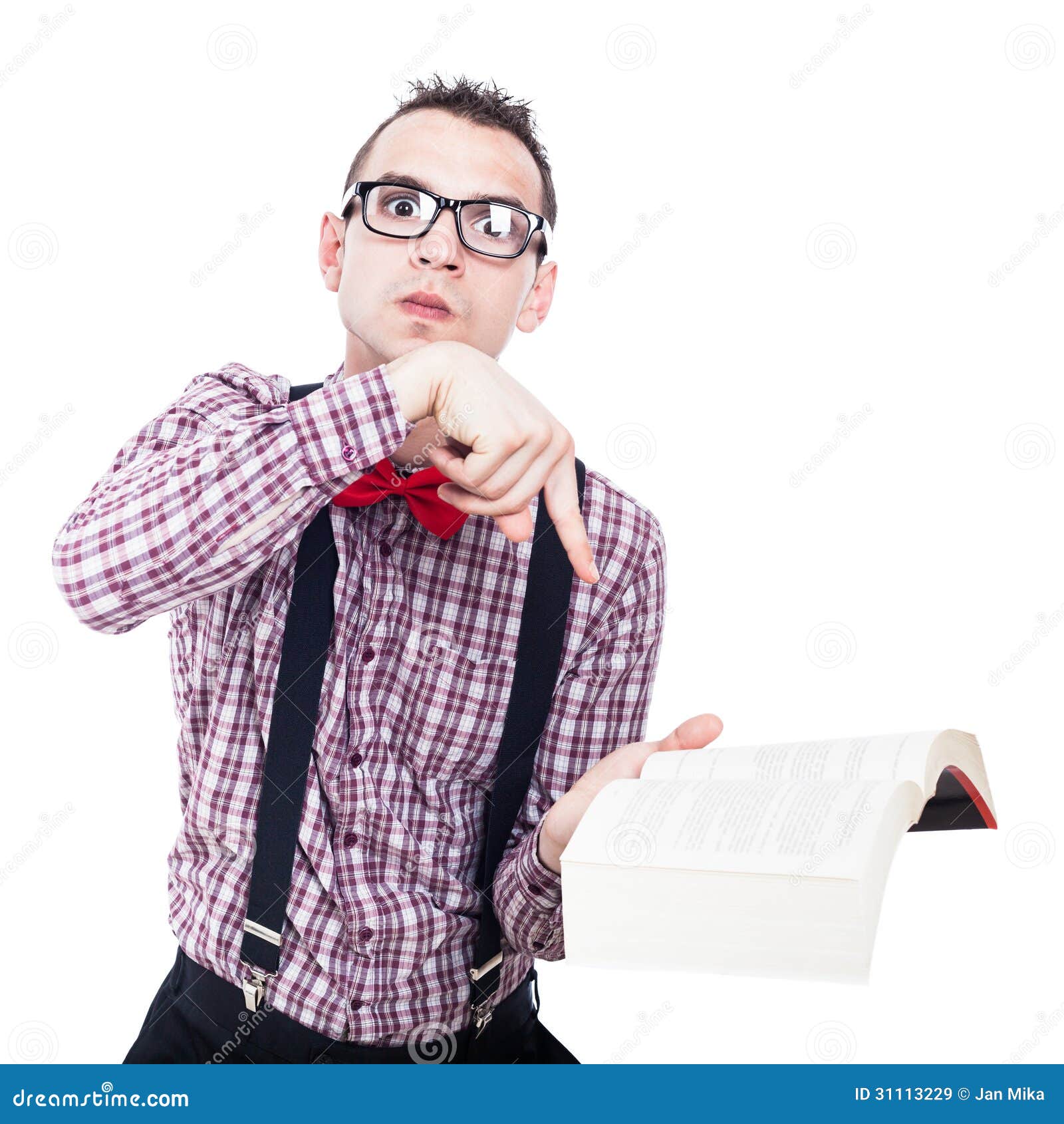 Nerd With Book Royalty-Free Stock Image | CartoonDealer.com #57817432
