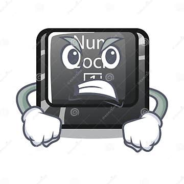 Angry Num Lock Installed on Cartoon Computer Stock Vector ...