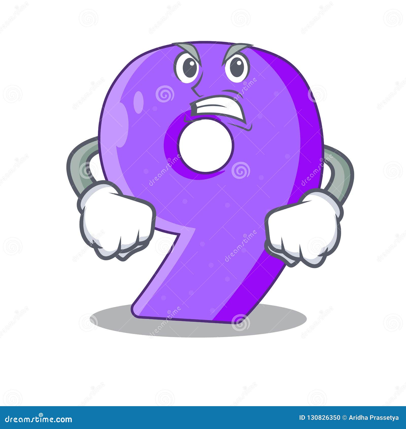 Angry Number Six Door Sign On Cartoon | CartoonDealer.com #130365553