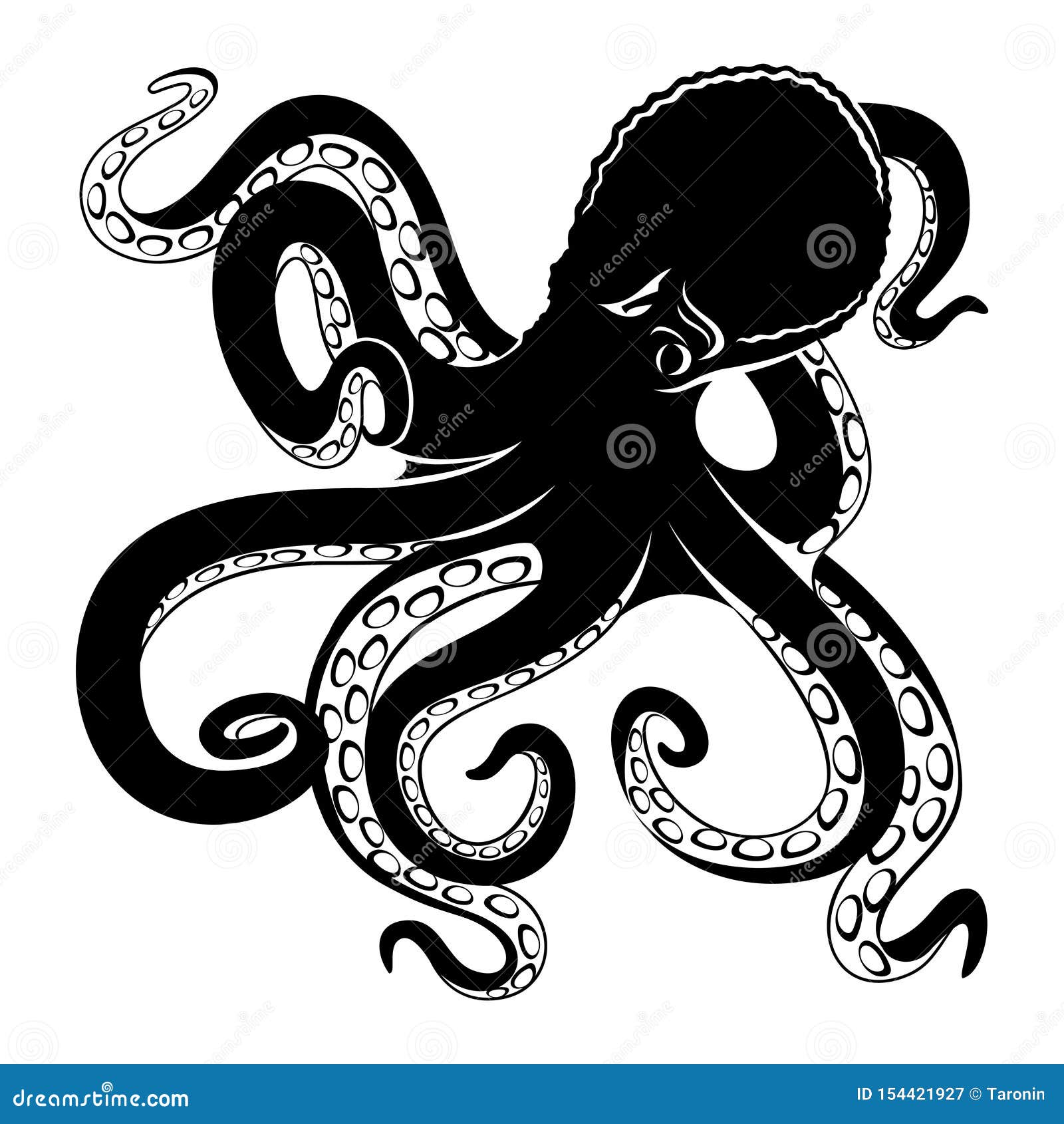 Angry Octopus Graphic Vector. | CartoonDealer.com #87072897
