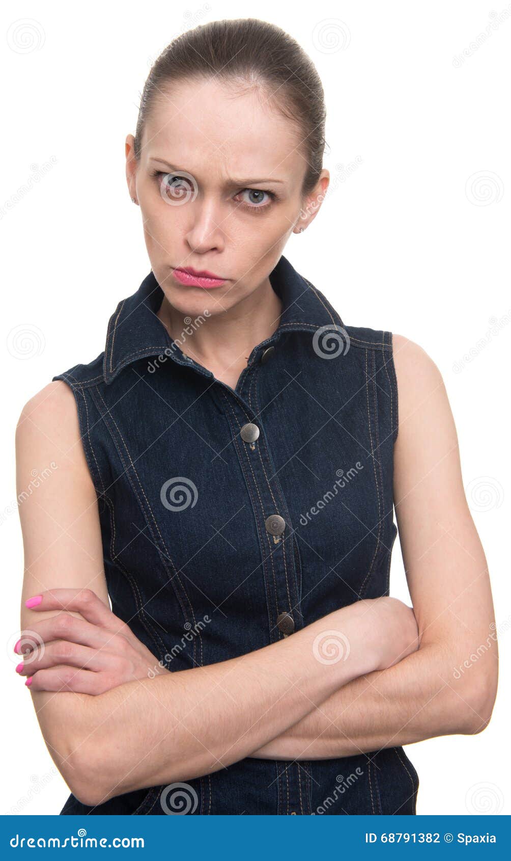 Angry Offended Woman Looking at Camera Stock Photo - Image of fury ...