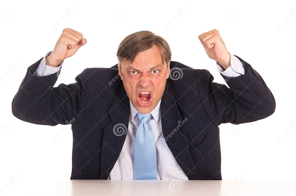 Angry office worker stock photo. Image of official, emotions - 21236380