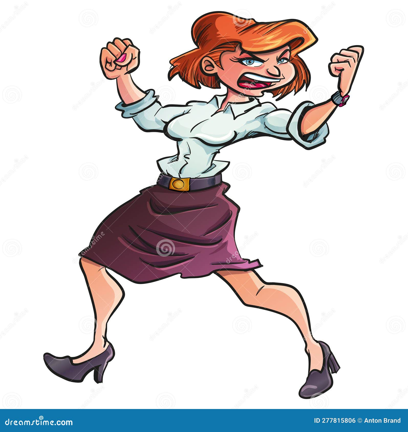 Angry Office Worker She Is Having A Bad Day Stock Illustration Illustration Of Office