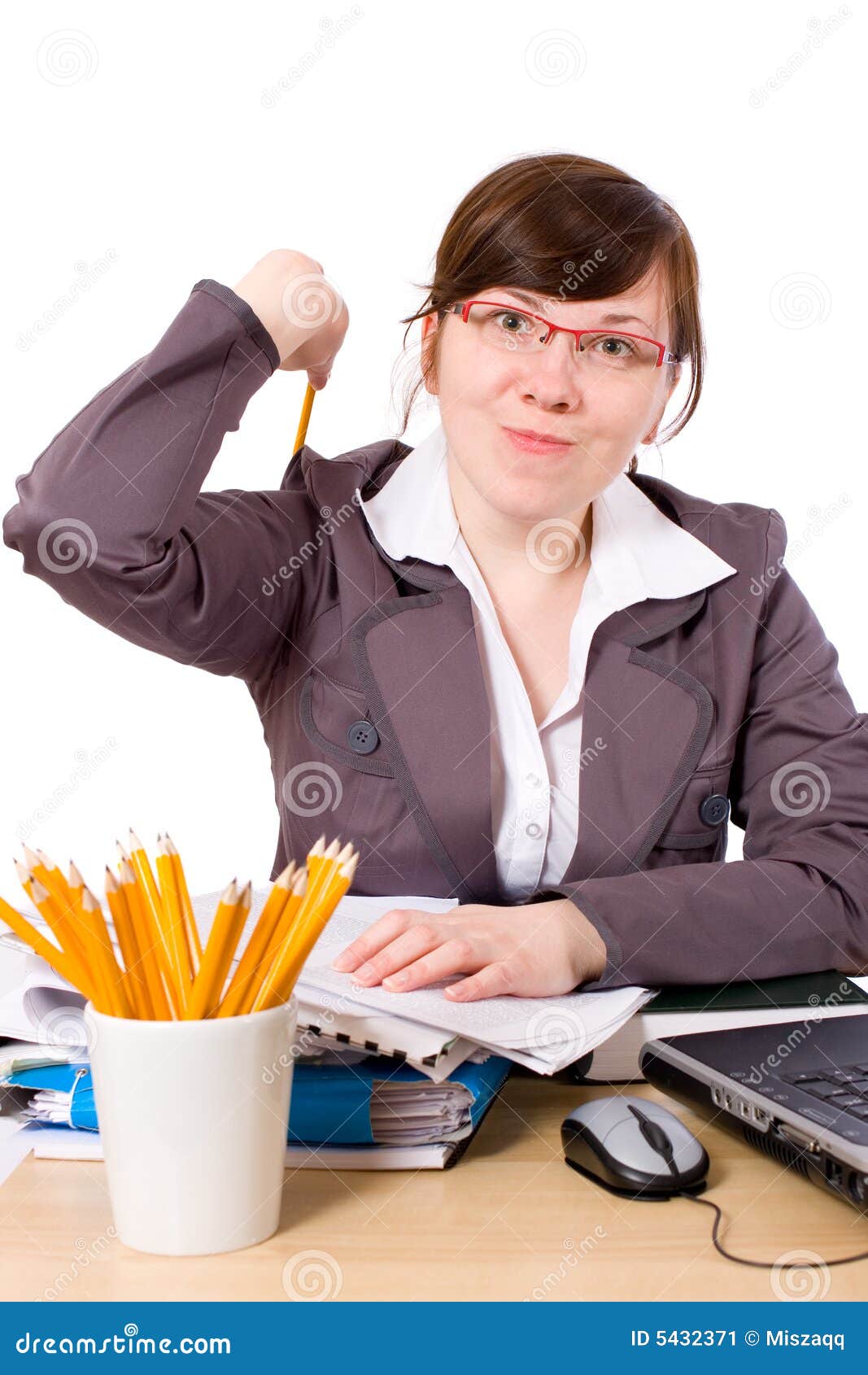 Angry Office Worker, Stressed But Isolated Stock Image - Image: 5432371