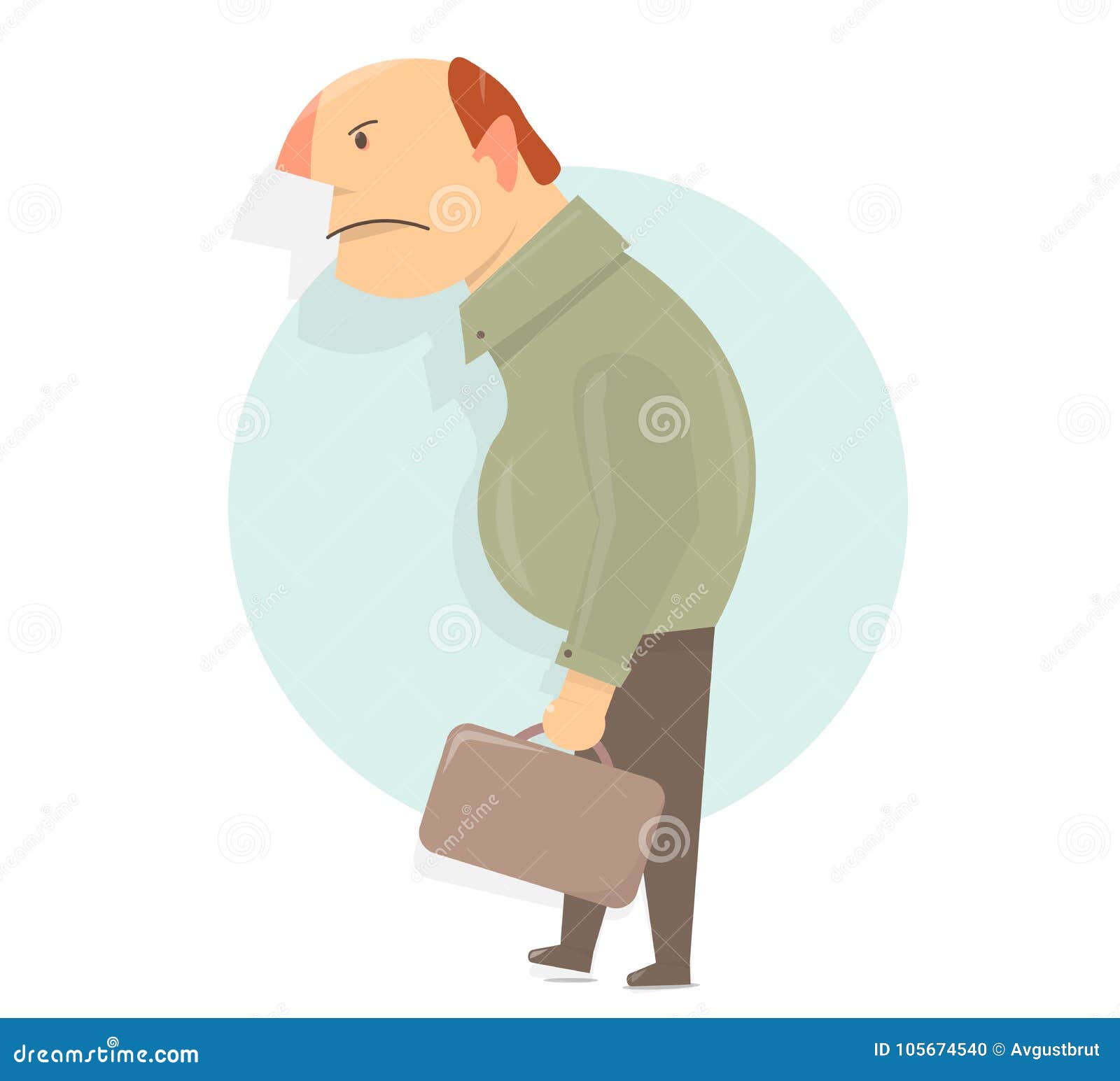 Angry Old Man Character. Cartoon Character Comic and Funny Stock Vector ...