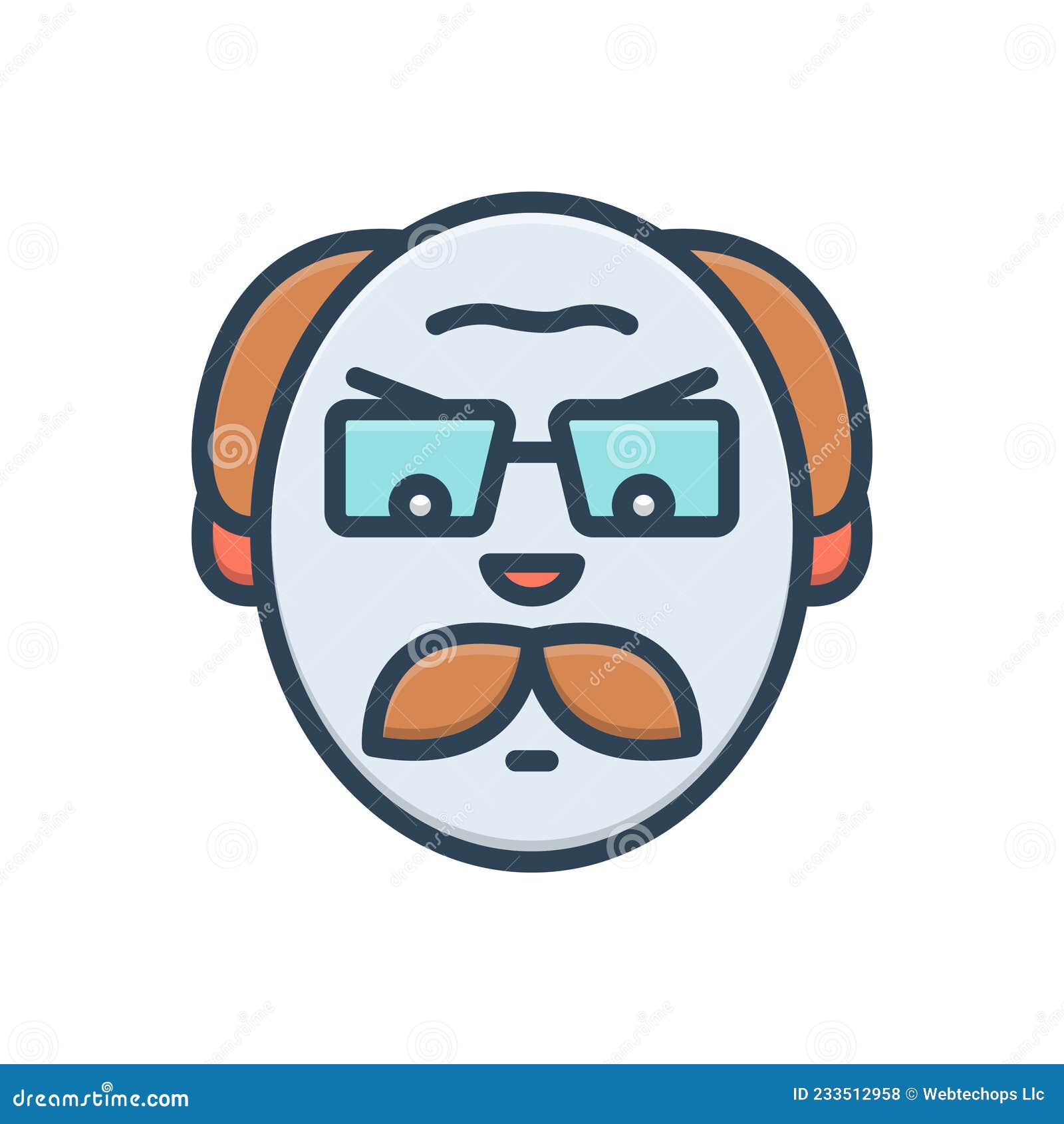 Color Illustration Icon for Angry Old Man, Gaffer and Age Stock ...