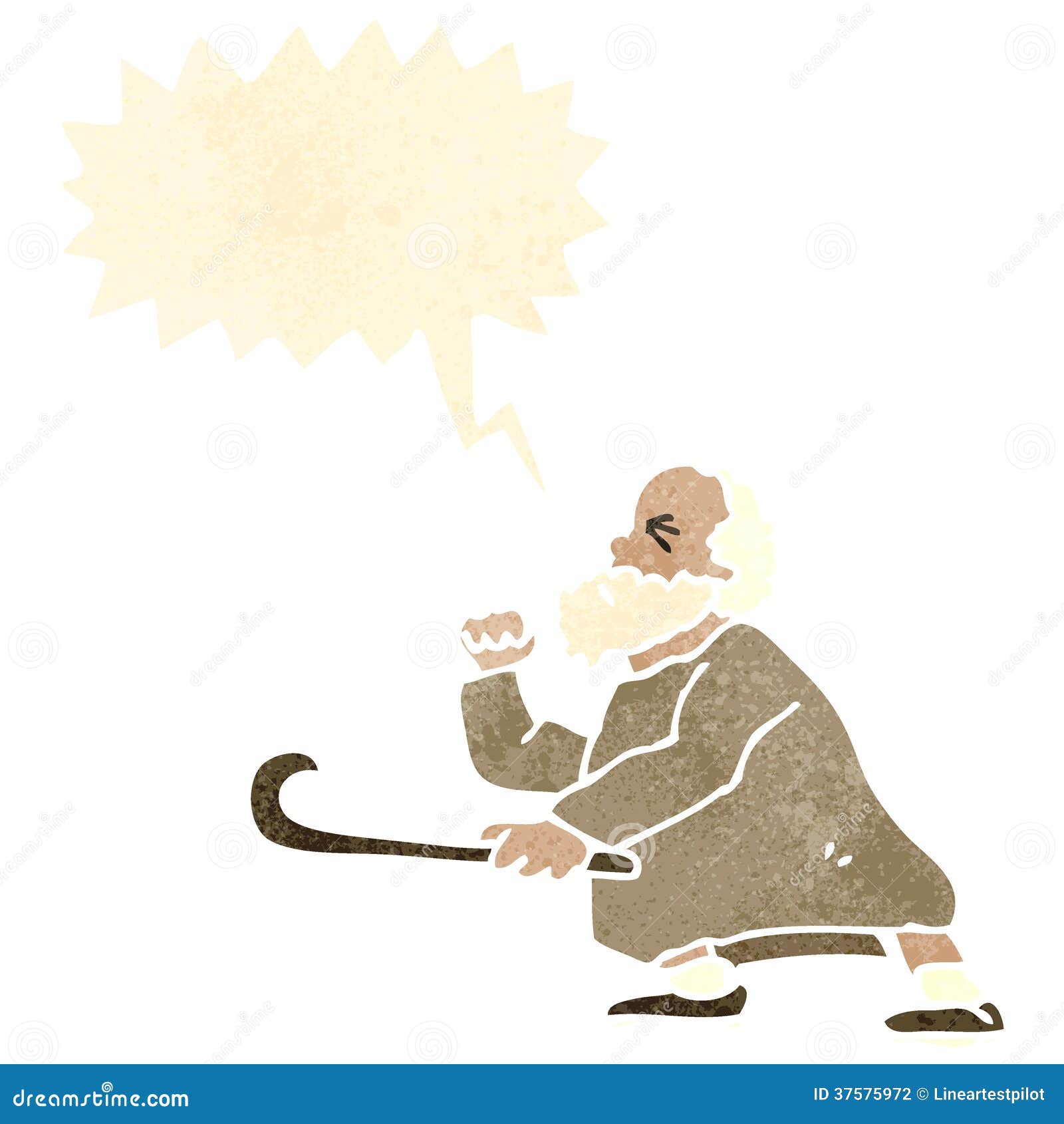 Angry Old Man Retro Cartoon Stock Vector - Illustration of cartoon ...