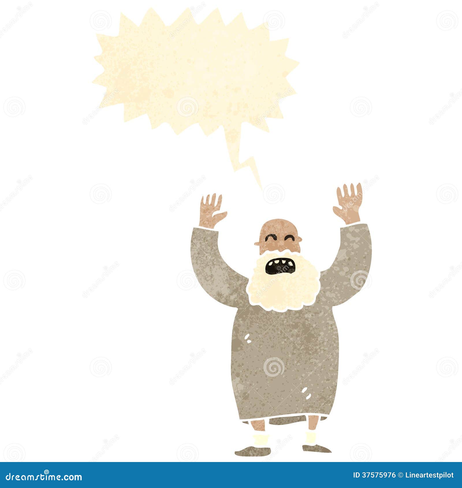 Angry Old Man Retro Cartoon Stock Vector - Illustration of talking ...