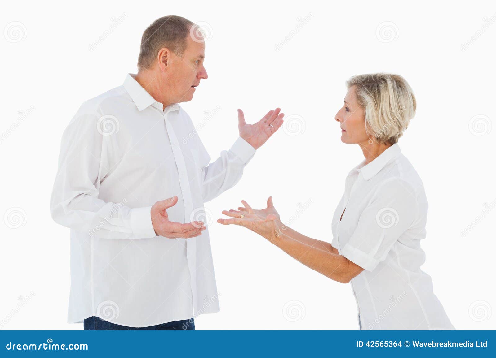 Angry Older Couple Arguing with Each Other Stock Photo - Image of ...