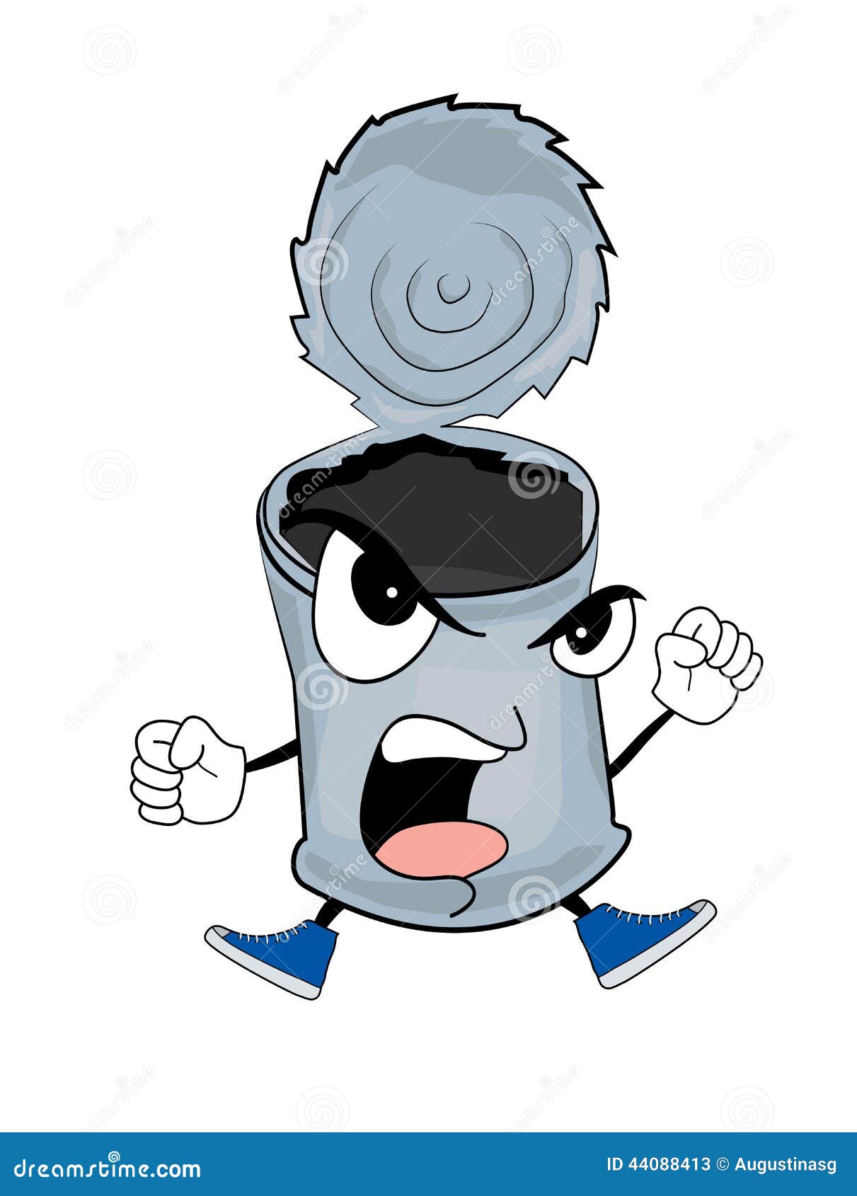 Angry Opened can cartoon stock illustration. Illustration of character ...