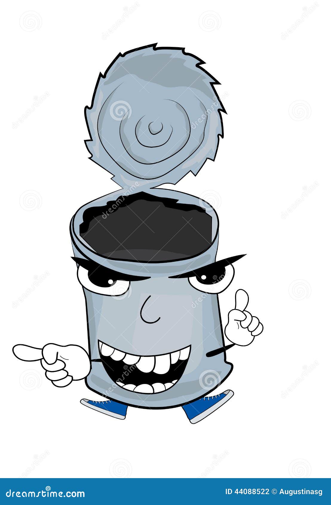 Angry Opened can cartoon stock illustration. Illustration of character ...