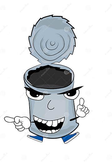 Angry Opened can cartoon stock illustration. Illustration of character ...