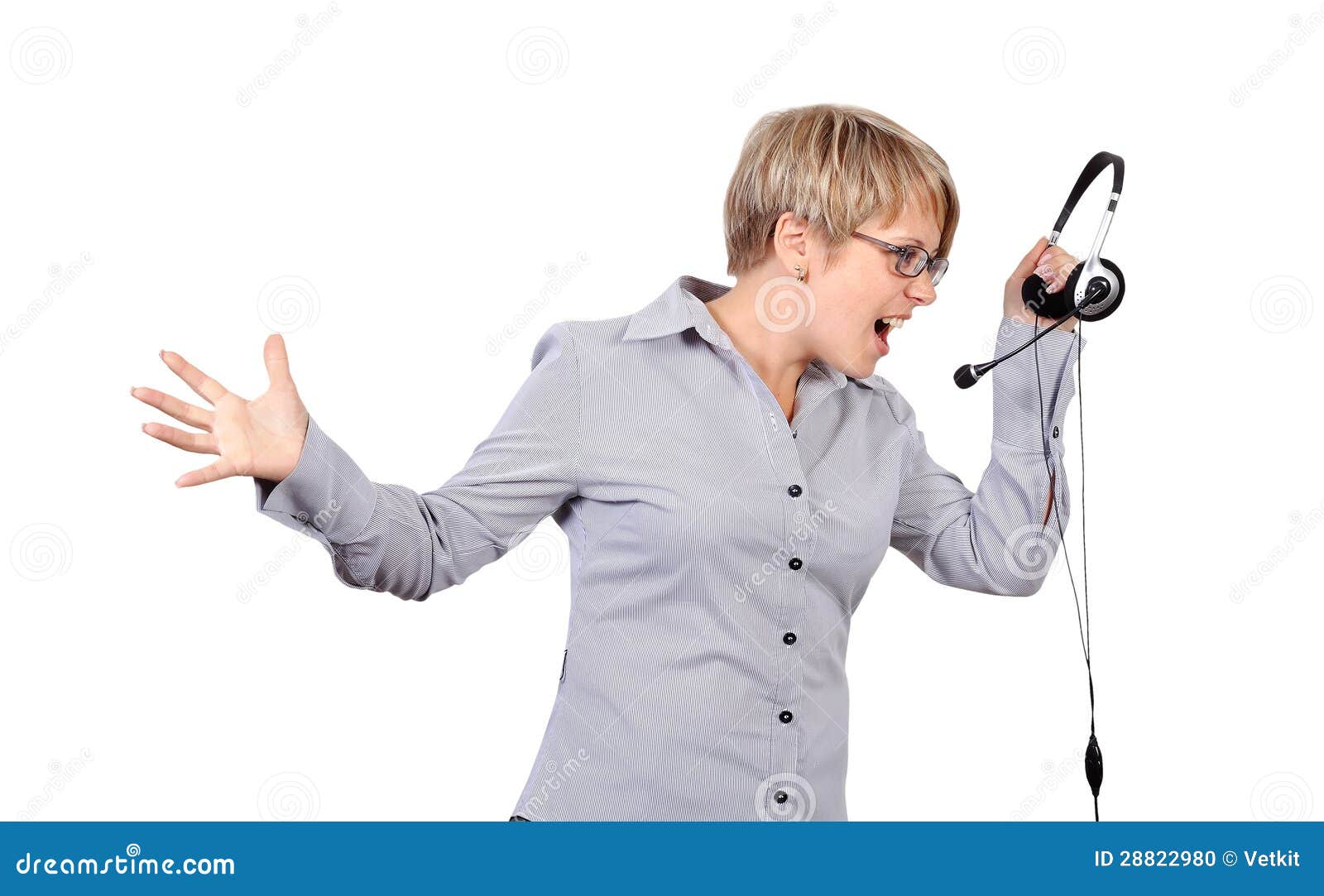 Angry operator stock photo. Image of center, consultant - 28822980