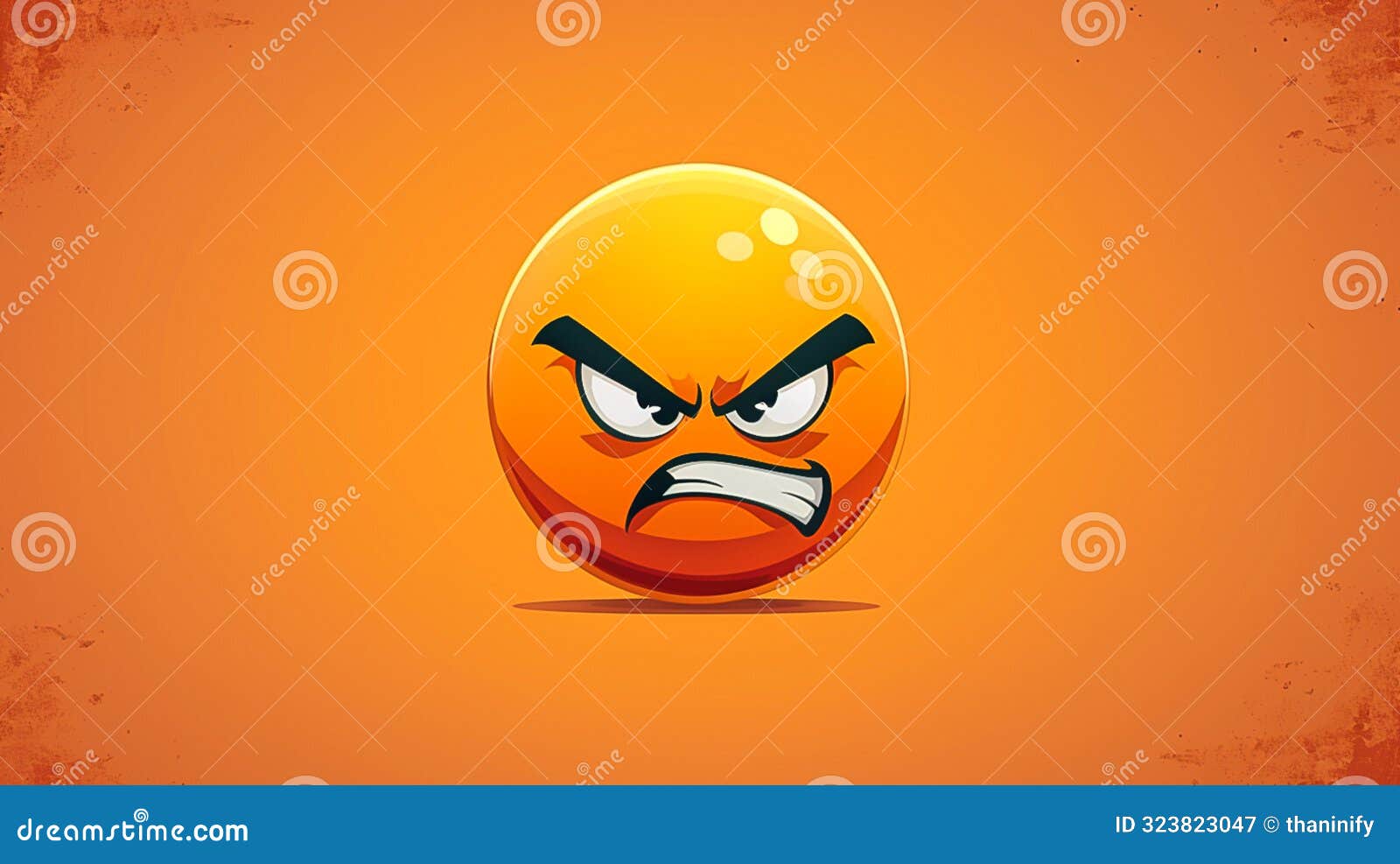 Angry Orange with Angry Face on Orange Background - Free Vector 12799 ...