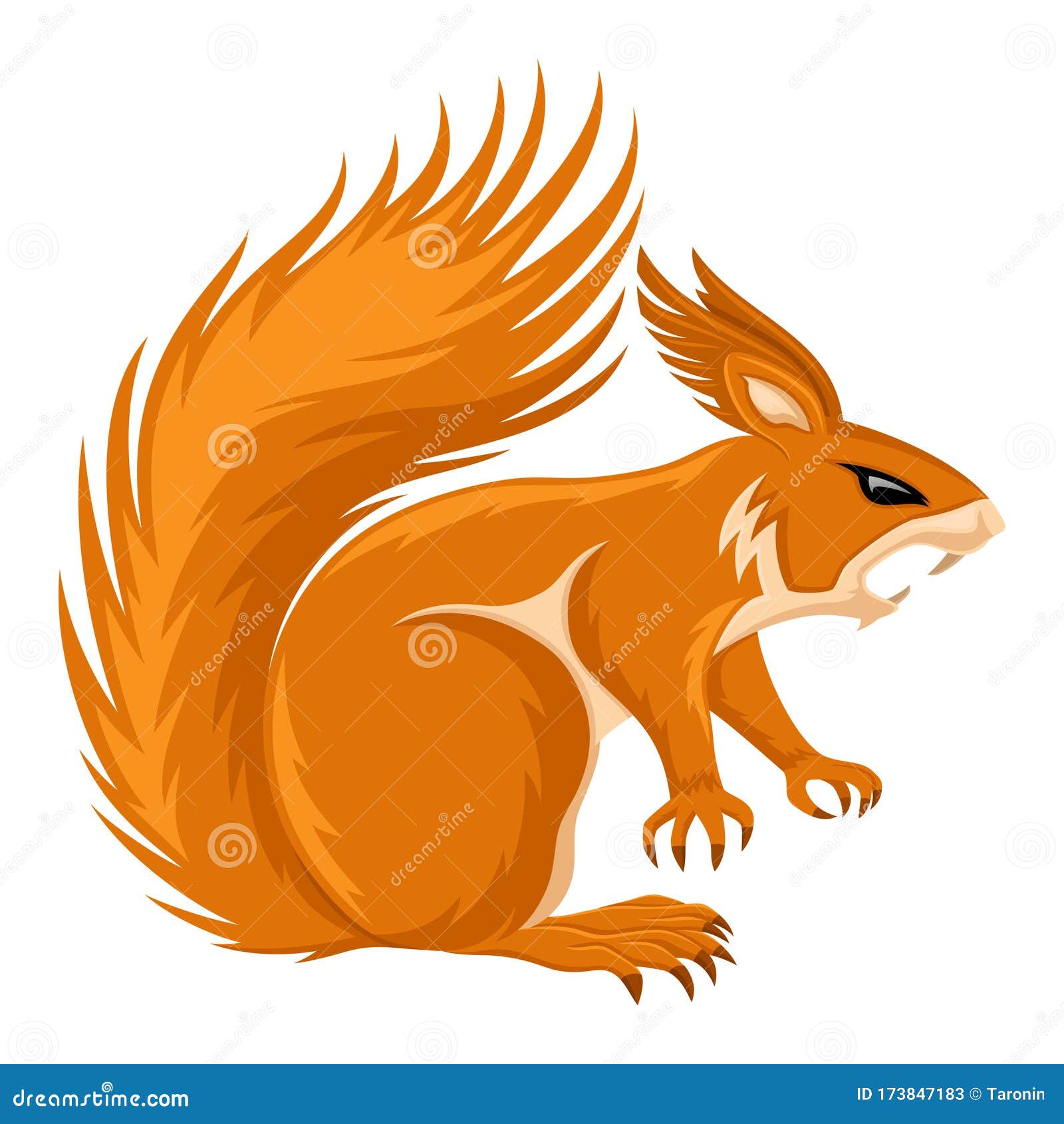 Angry Squirrel Shaking Fist Vector Cartoon | CartoonDealer.com #205453960