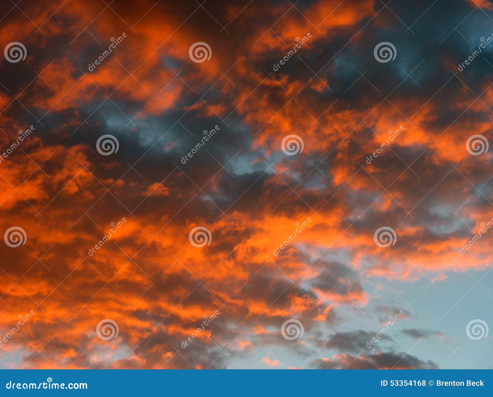Angry orange sunset stock photo. Image of cloudy, billowing - 53354168