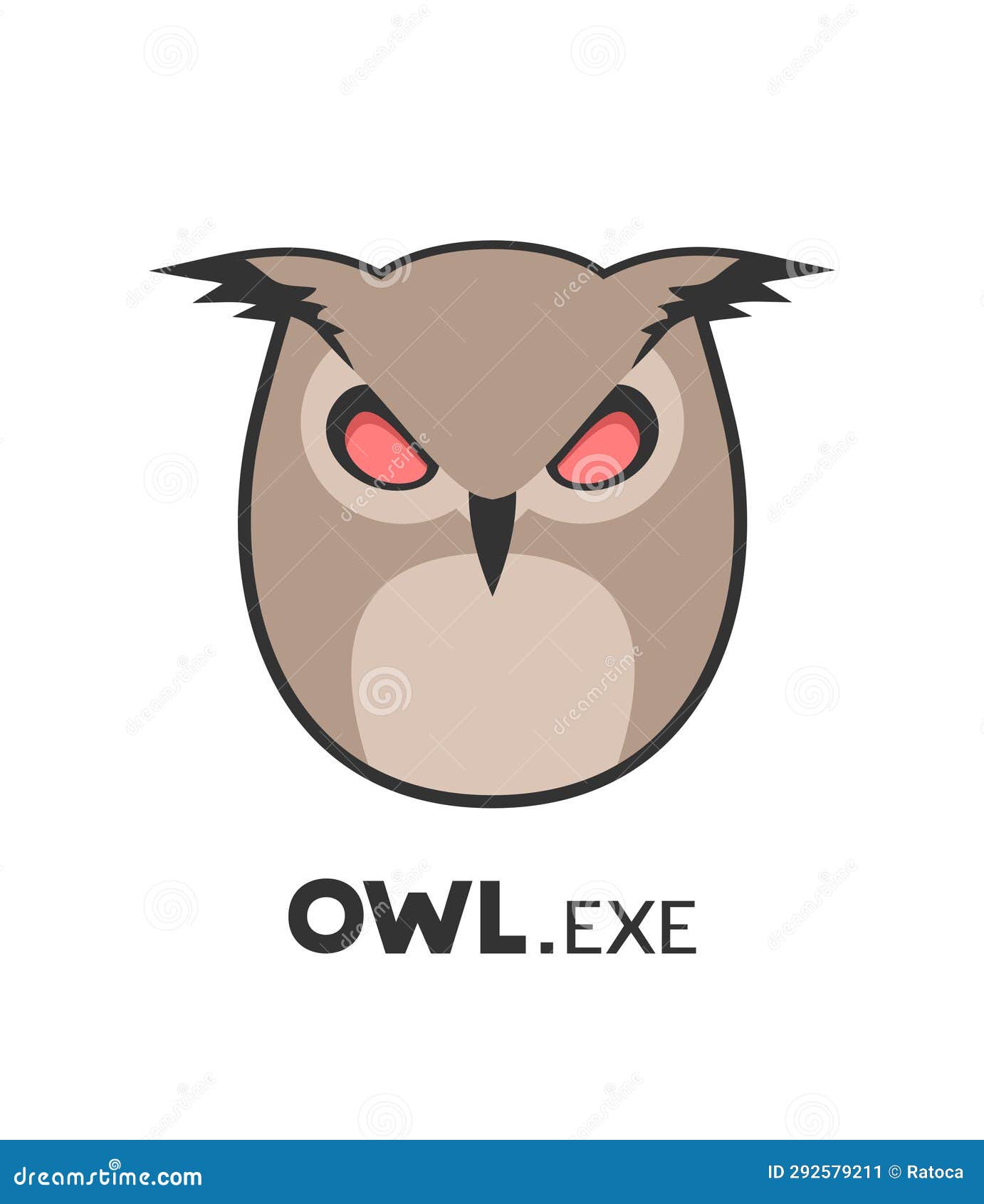 Angry owl illustration stock vector. Illustration of nightmare - 292579211