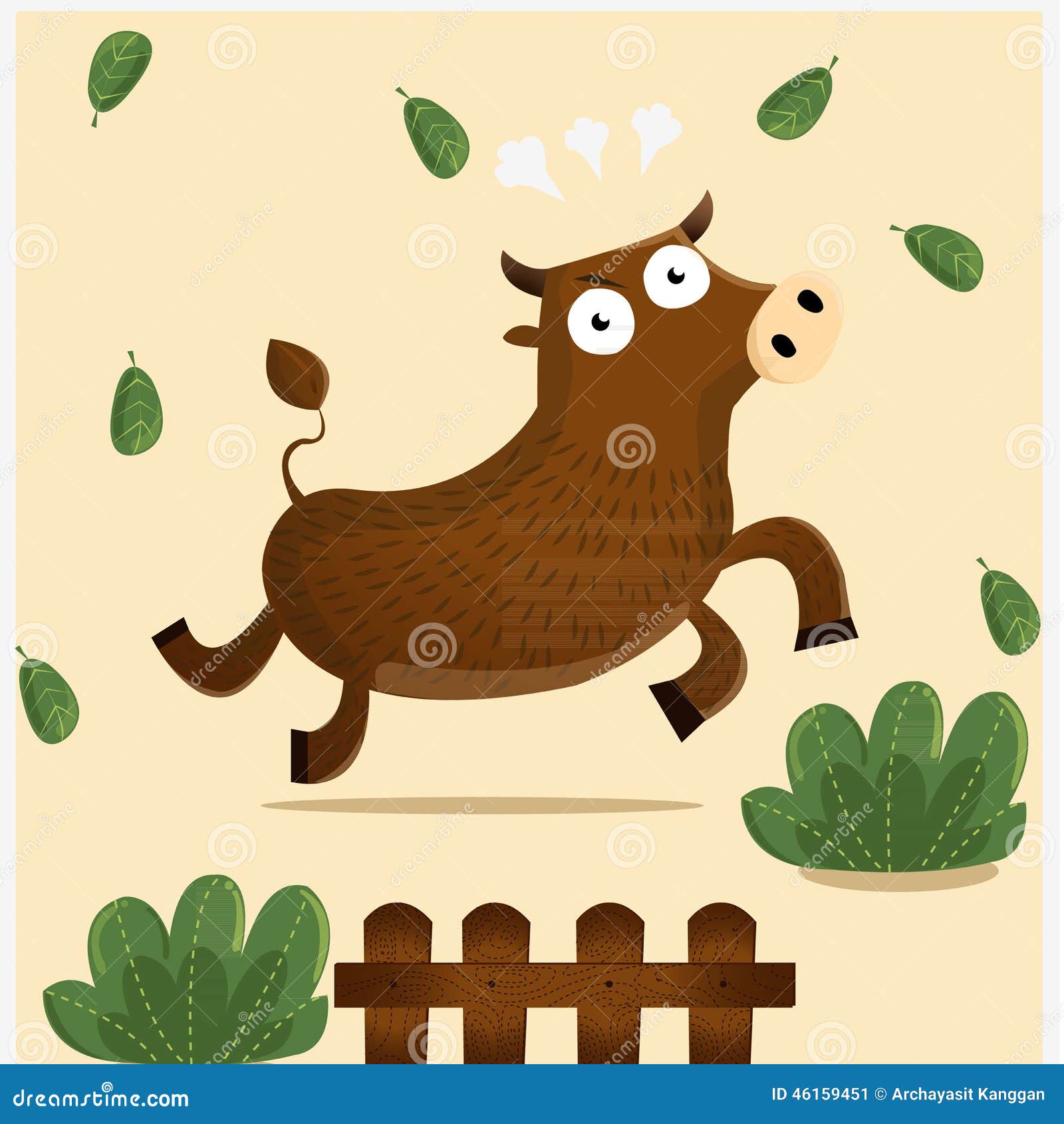 Angry ox stock illustration. Illustration of relax, enjoy - 46159451
