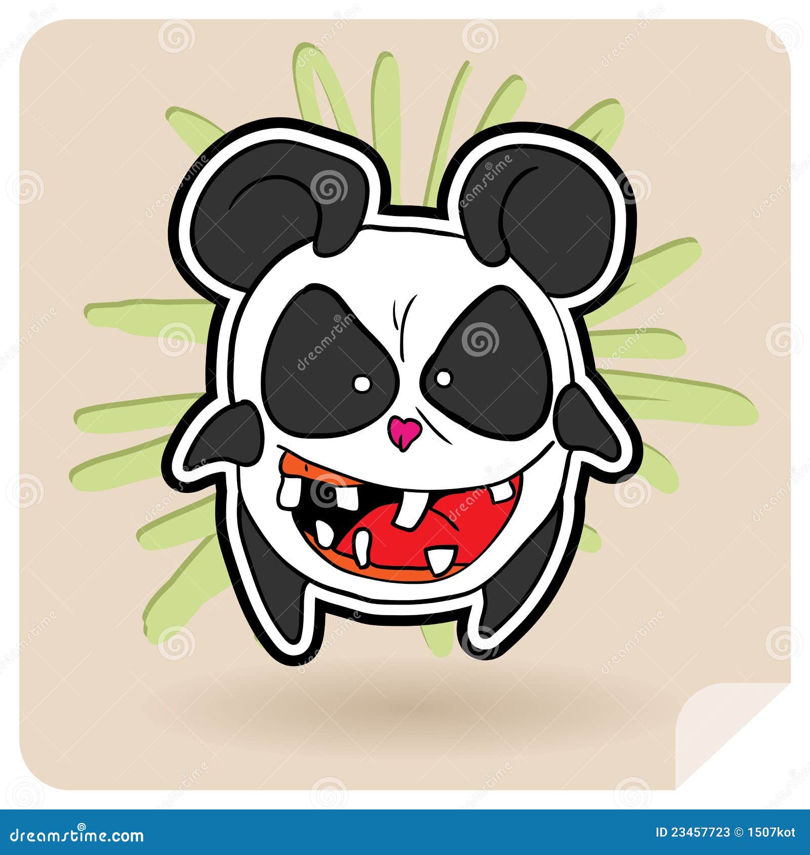 Angry panda stock vector. Illustration of wildlife, cute - 23457723