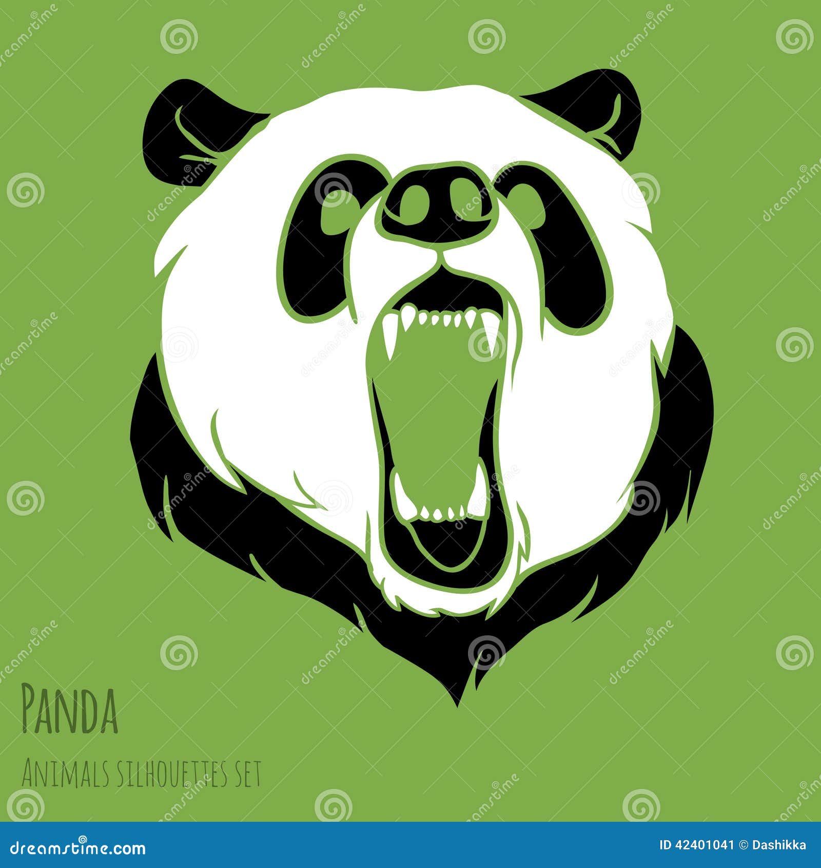 Angry panda stock vector. Illustration of character, mascot - 42401041