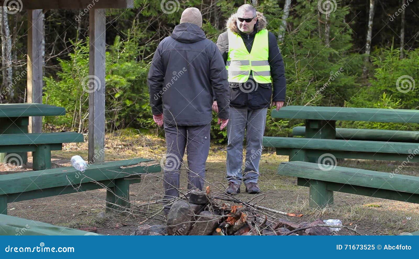 Angry Park Ranger Talking in the Park Stock Video - Video of dangerous ...