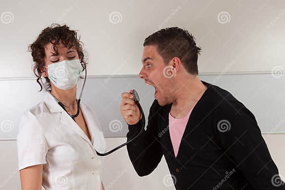 Angry patient stock image. Image of hospital, nurse, cute - 14902041