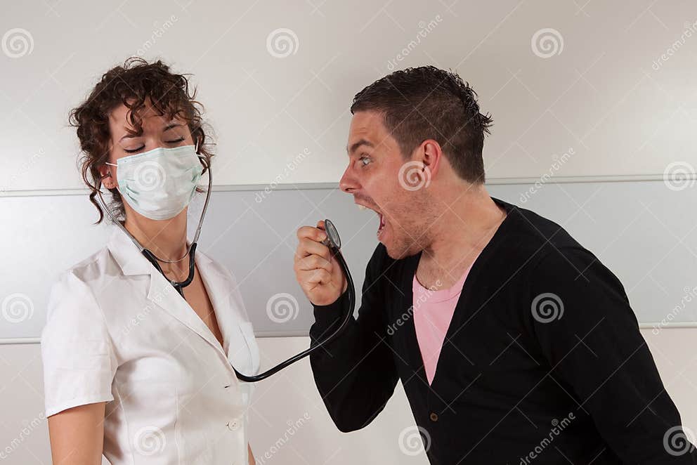 Angry patient stock image. Image of hospital, nurse, cute - 14902041