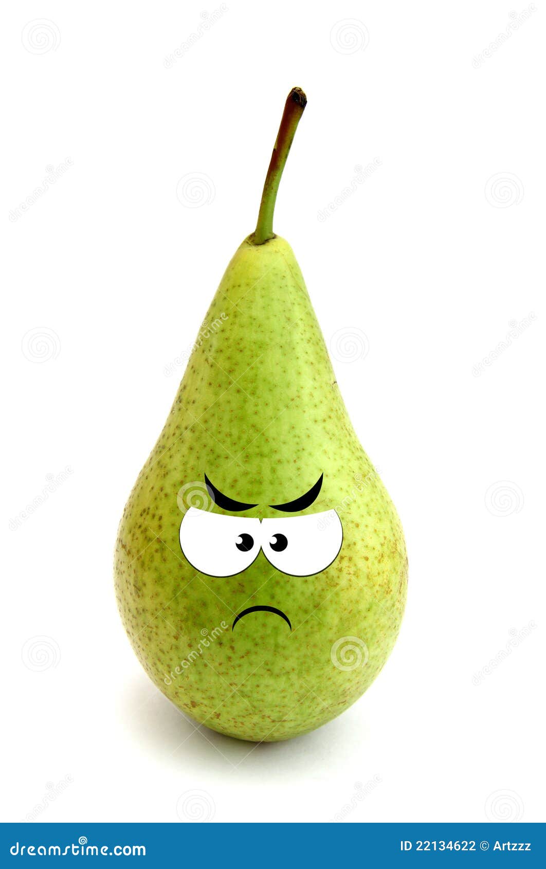 Angry pear stock illustration. Illustration of discontented - 22134622