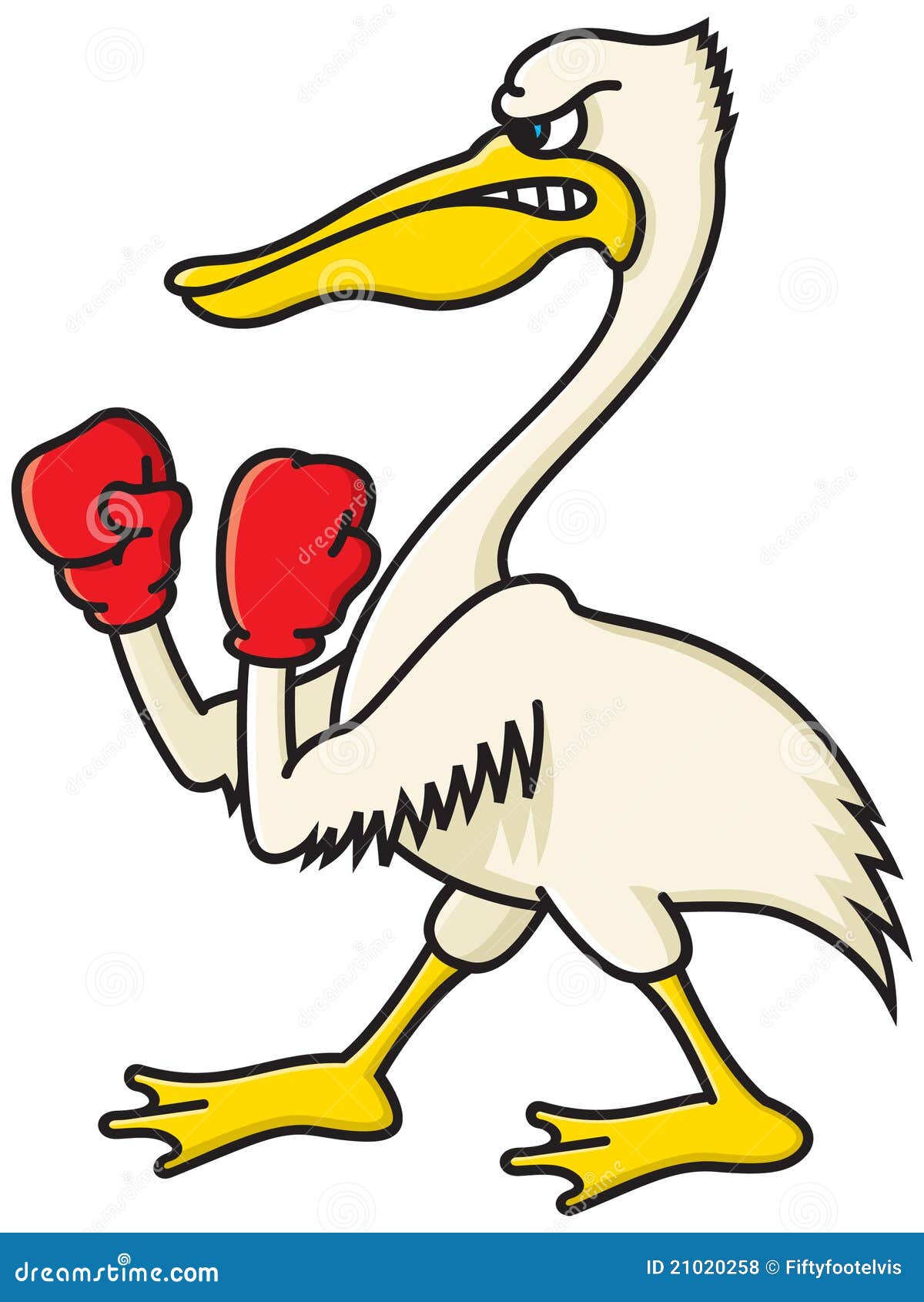 Angry Pelican stock vector. Illustration of frown, boxing - 21020258