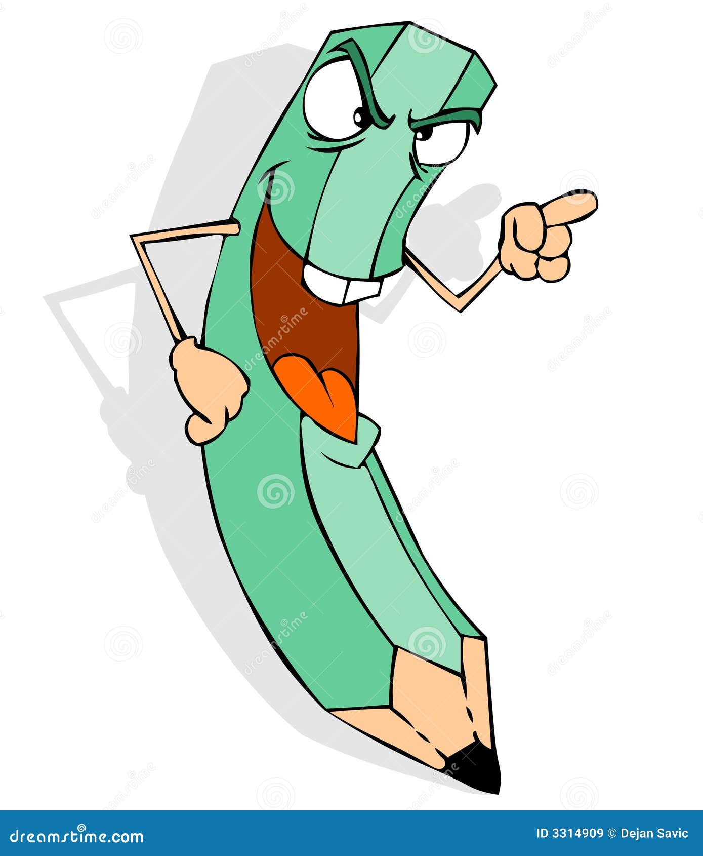 Angry Pencil Cartoon Royalty-Free Illustration | CartoonDealer.com ...