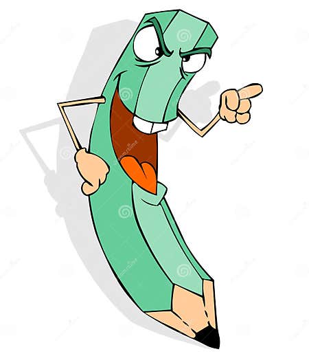 Angry pencil stock illustration. Illustration of expression - 3314909
