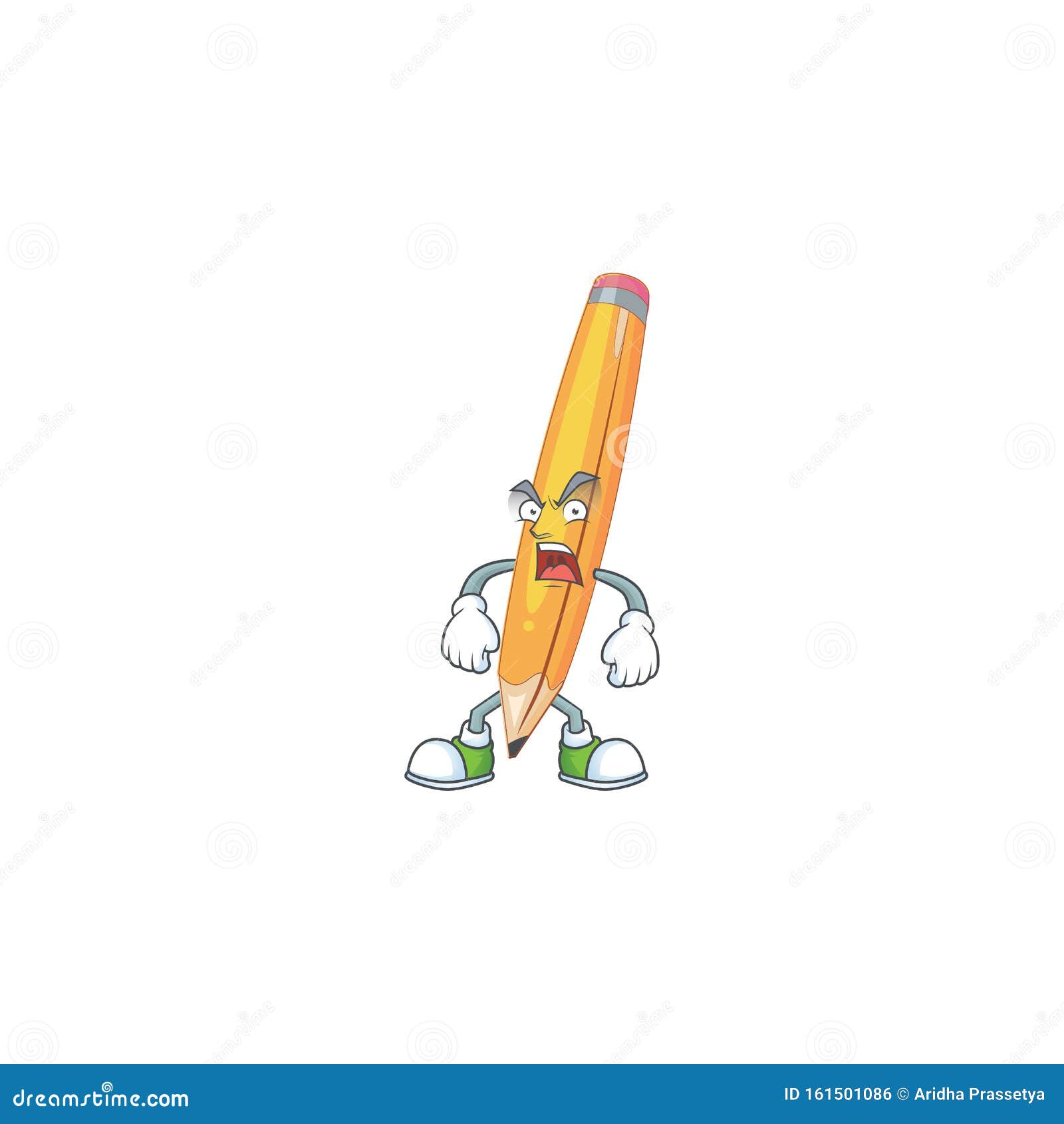Angry Pencil Cartoon Royalty-Free Illustration | CartoonDealer.com ...