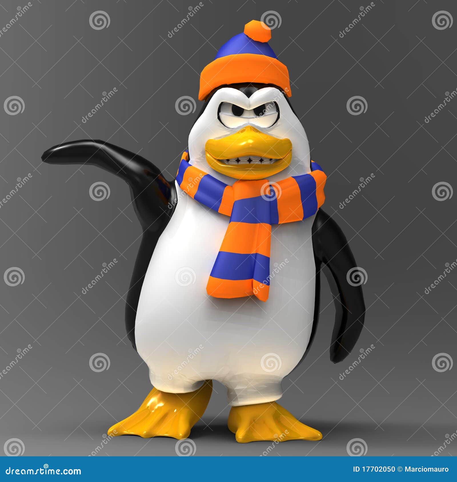 Angry penguin stock illustration. Illustration of adorable - 17702050