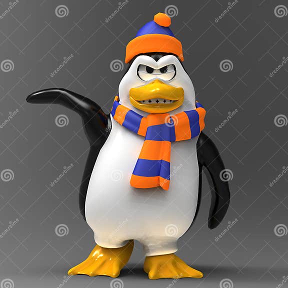 Angry penguin stock illustration. Illustration of adorable - 17702050