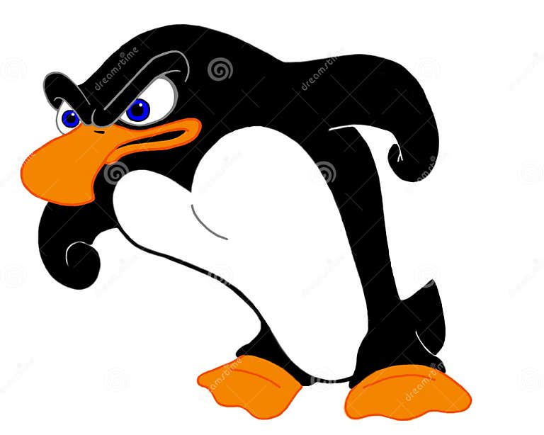 Angry Penguin stock illustration. Illustration of penguin - 5095477