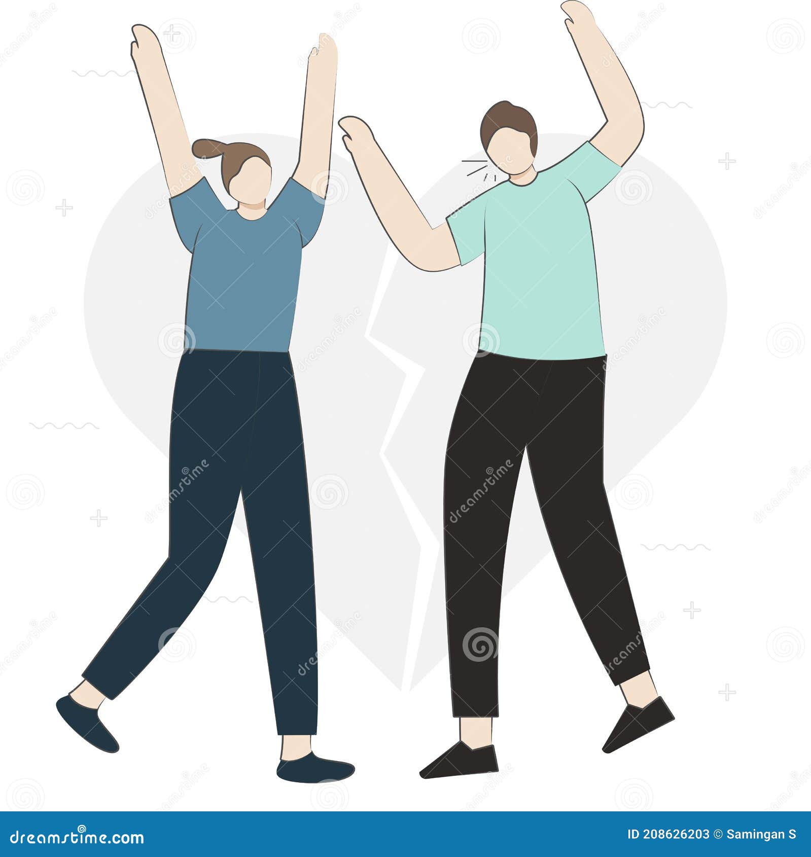 People Brawling And Shouting At Each Other Flat Cartoon Vector ...