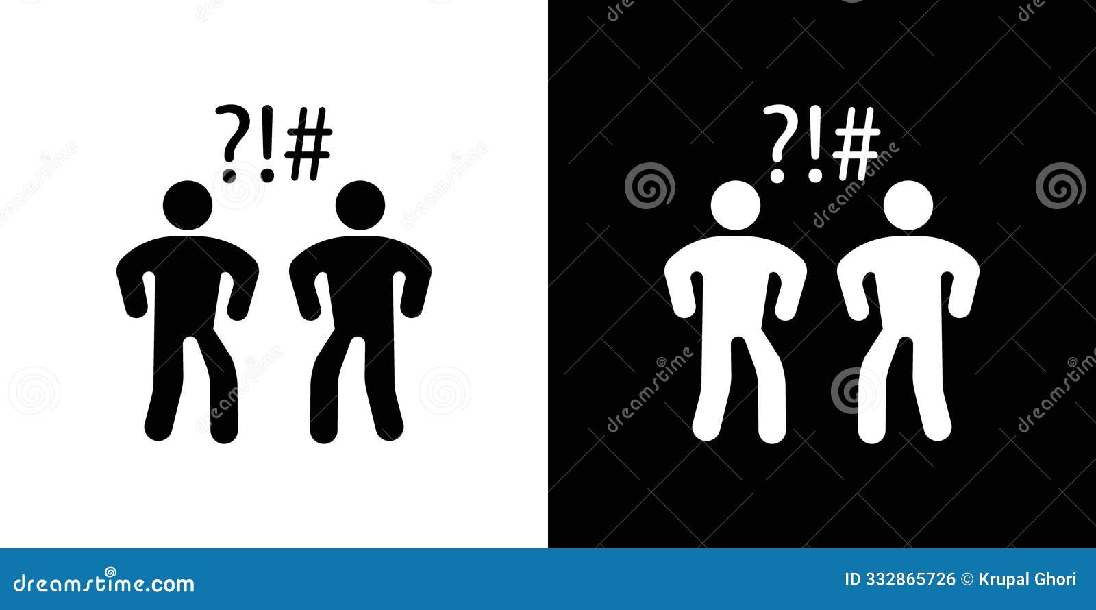 Angry People Conflicts Icon Logo Set Vector Stock Vector - Illustration ...